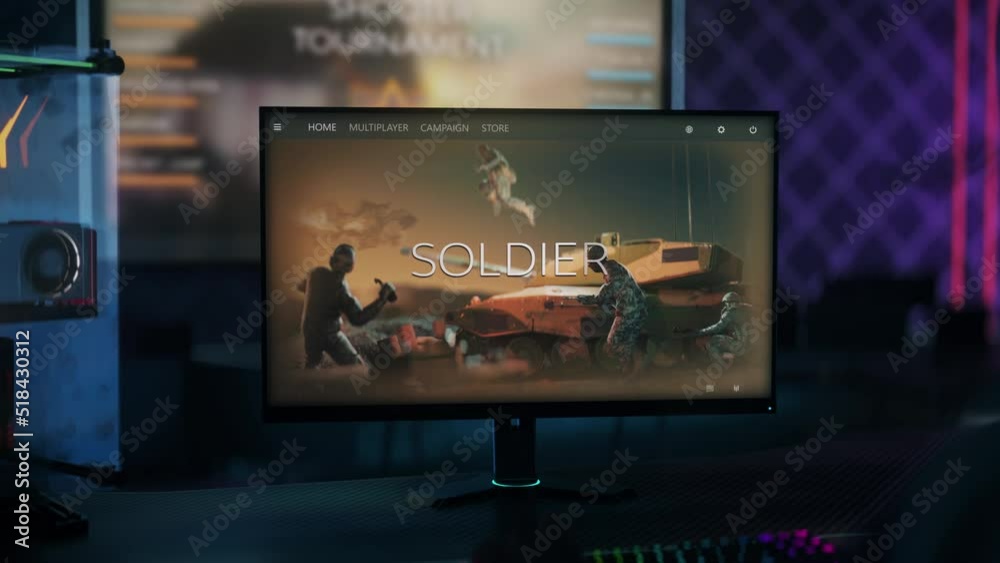 Selecting a character in the military battle simulator. Scrolling ...