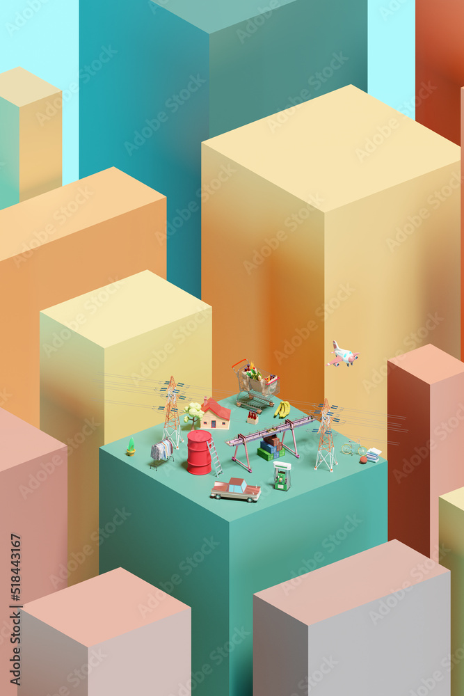 Consumer Price Index CPI / inflation indicators financial concept Stock ...