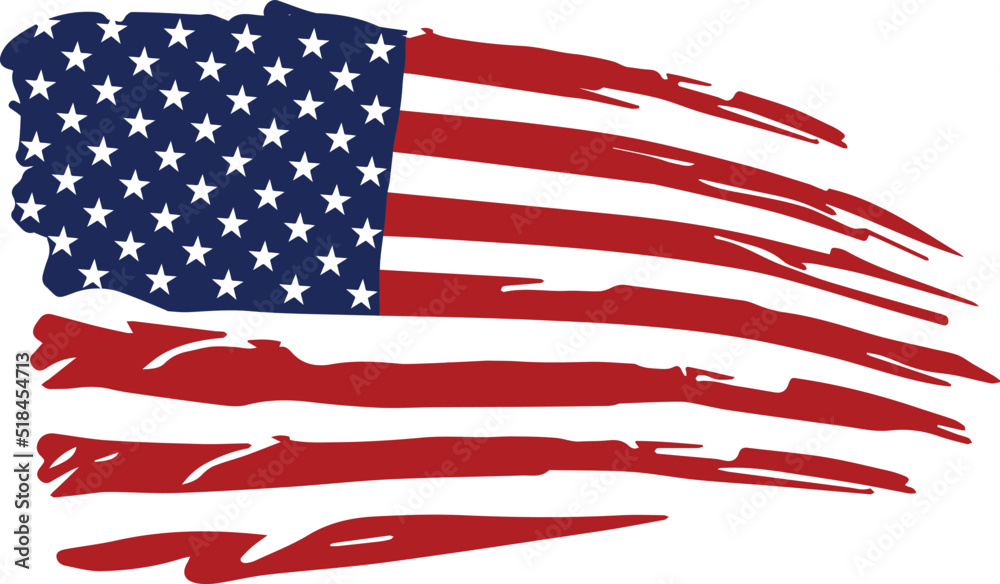 Distressed American Flag USA 05 Stock Vector | Adobe Stock
