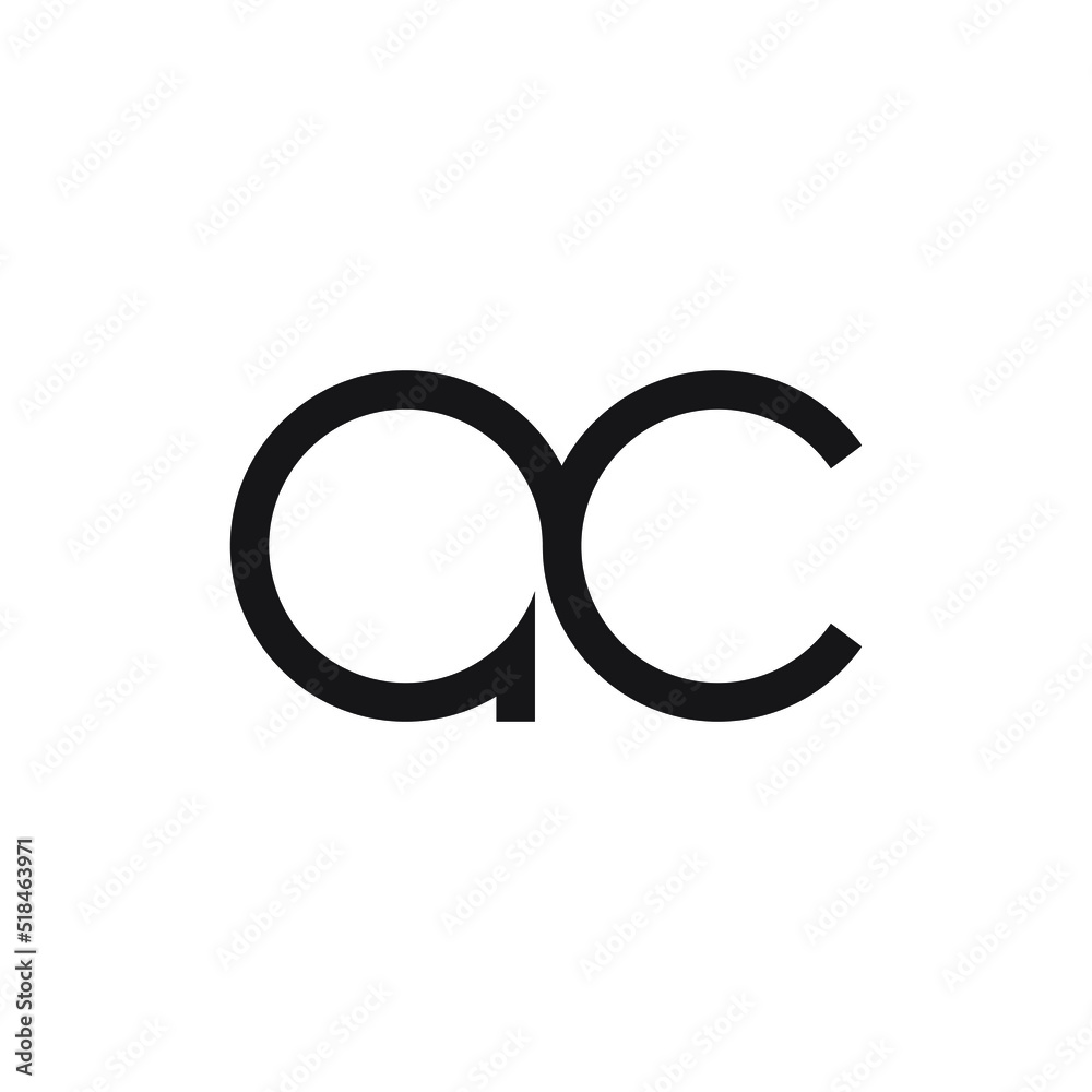 ac logo design Stock Vector | Adobe Stock