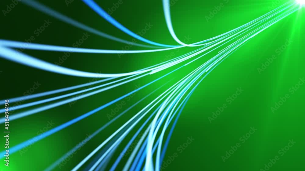 Digital data flow stream - abstract computer generated green background ...