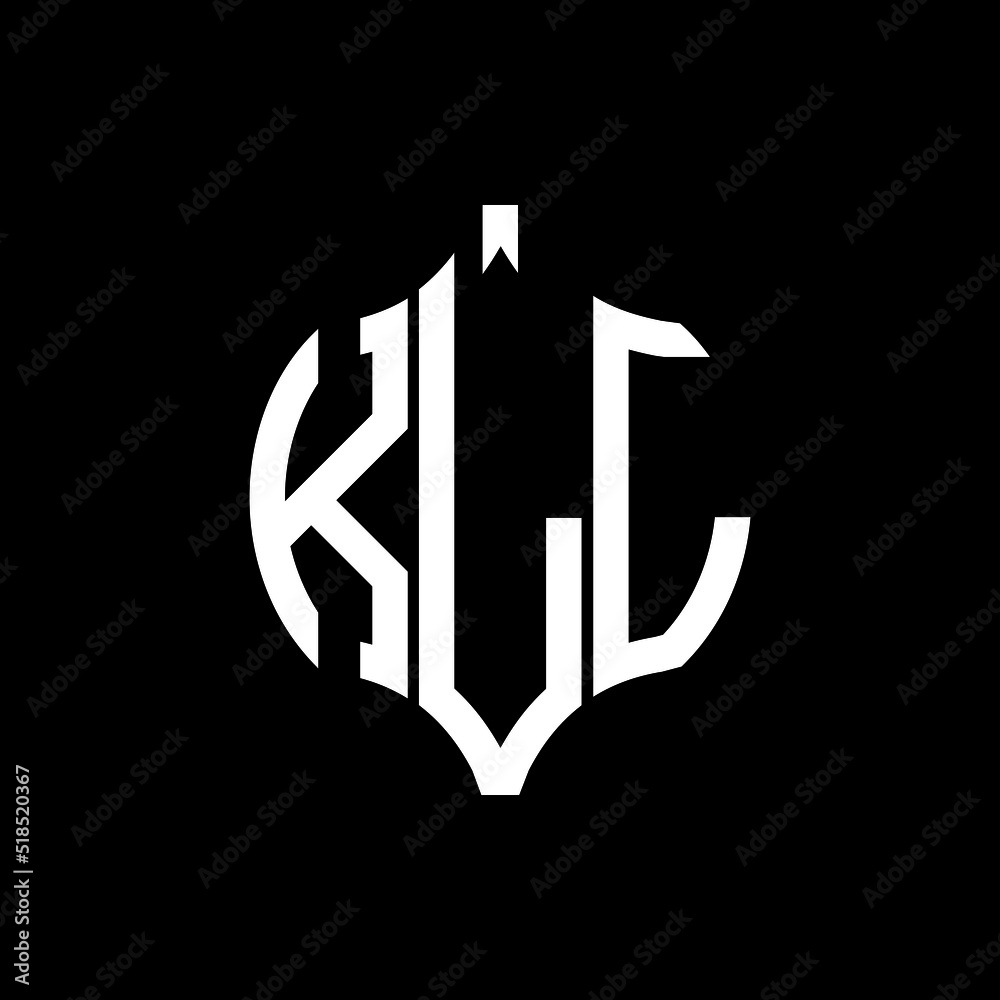 KLL letter logo. KLL best black background vector image. KLL Monogram ...