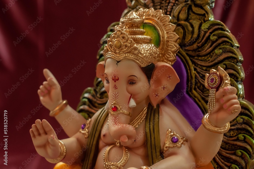 Ganesha Chaturthi Festival, Lord Ganesha Statue Stock Photo | Adobe Stock