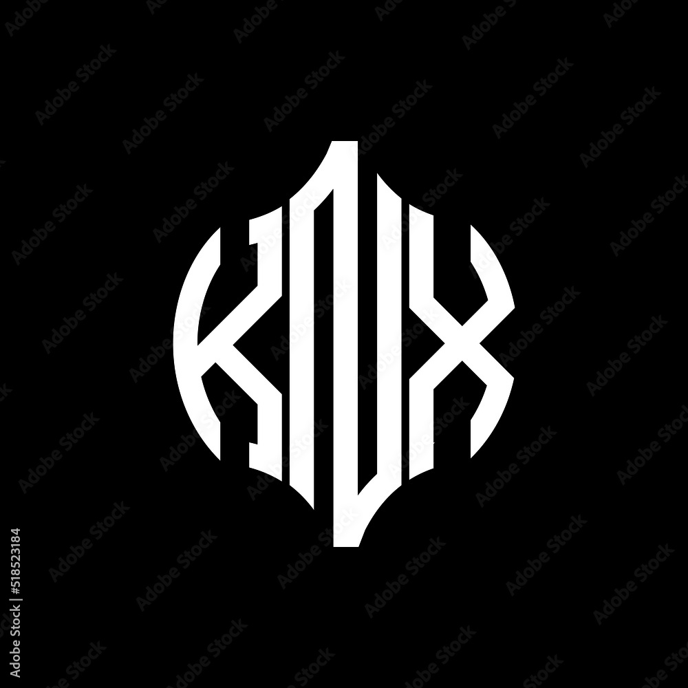 KNX letter logo. KNX best black background vector image. KNX Monogram ...