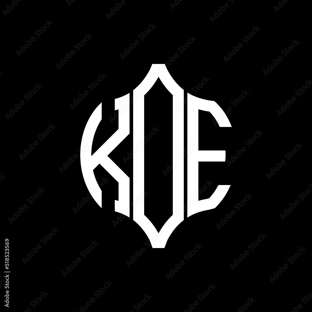 KOE letter logo. KOE best black background vector image. KOE Monogram ...