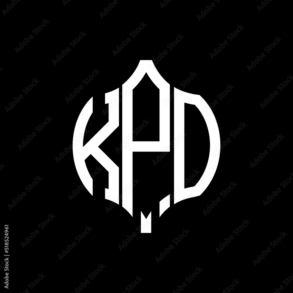 KPO letter logo. KPO best black background vector image. KPO Monogram logo design for ...