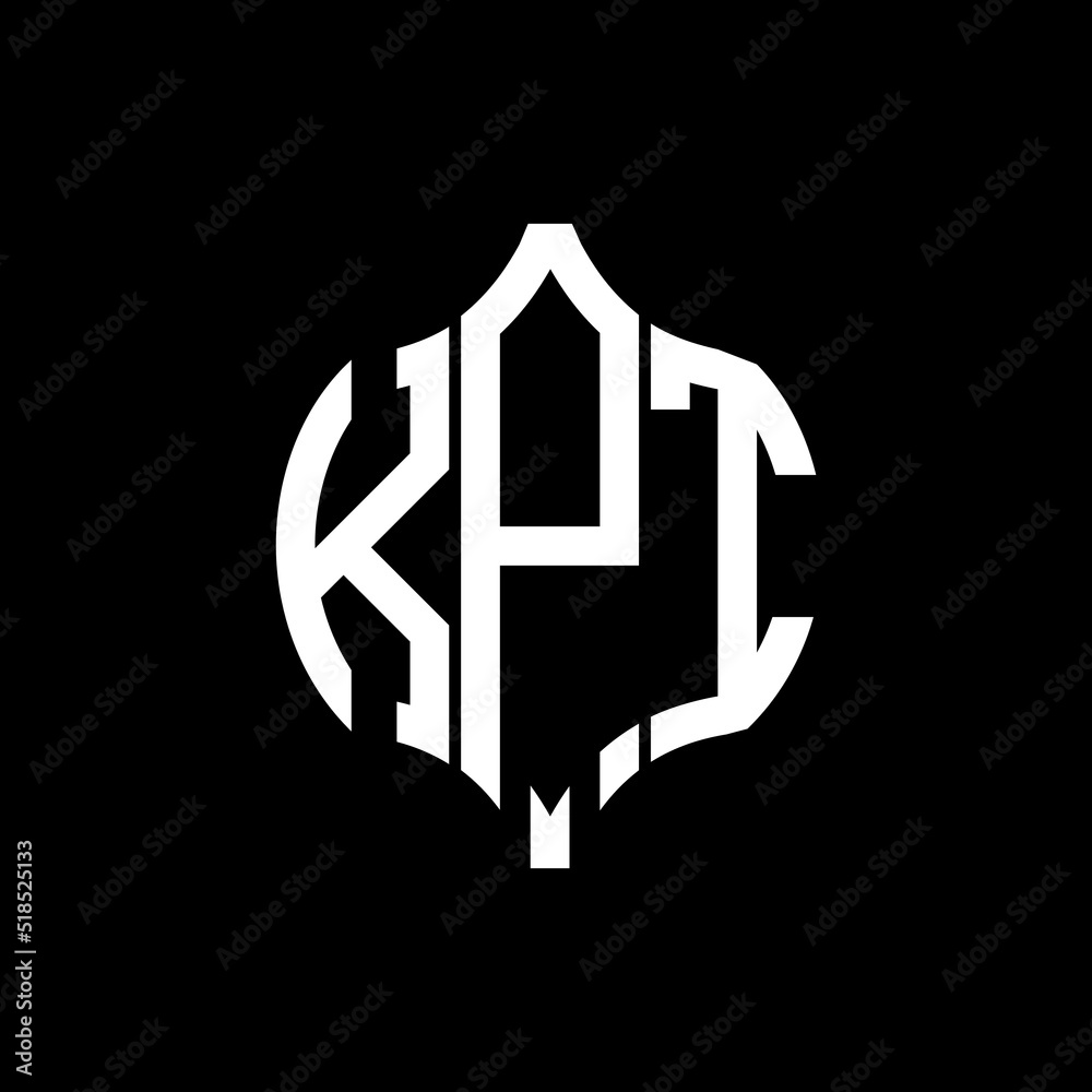 KPT letter logo. KPT best black background vector image. KPT Monogram ...
