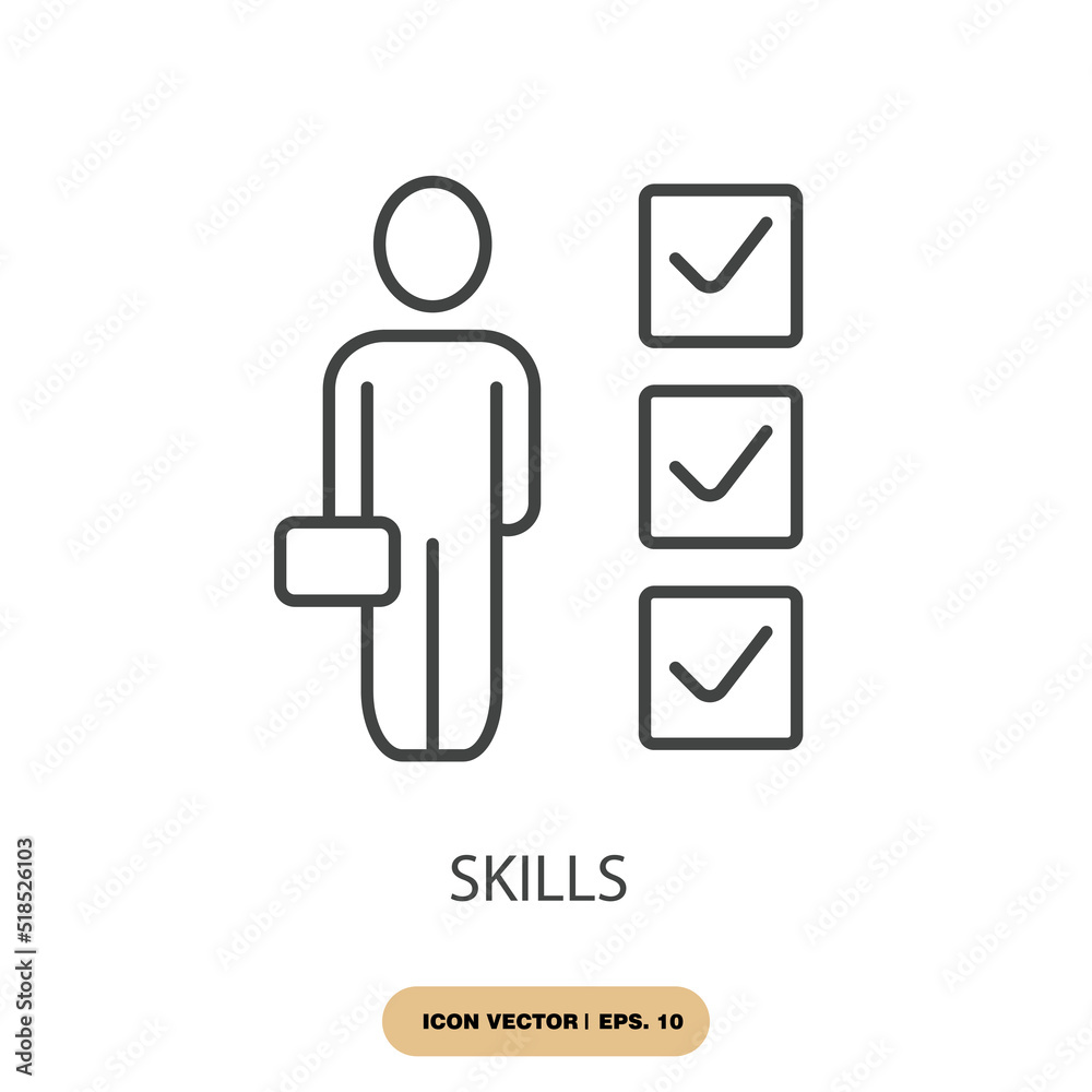 skills icons symbol vector elements for infographic web Stock Vector ...