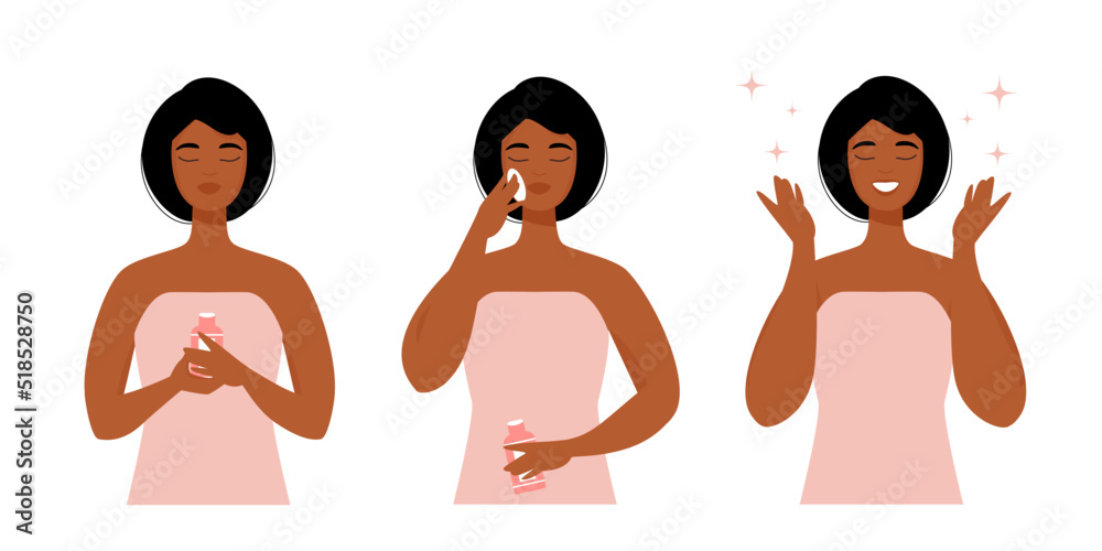 Step by step infographic how to use toner. Apply to prepare skin for ...