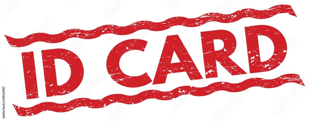 ID CARD text on red lines stamp sign. Stock Illustration | Adobe Stock
