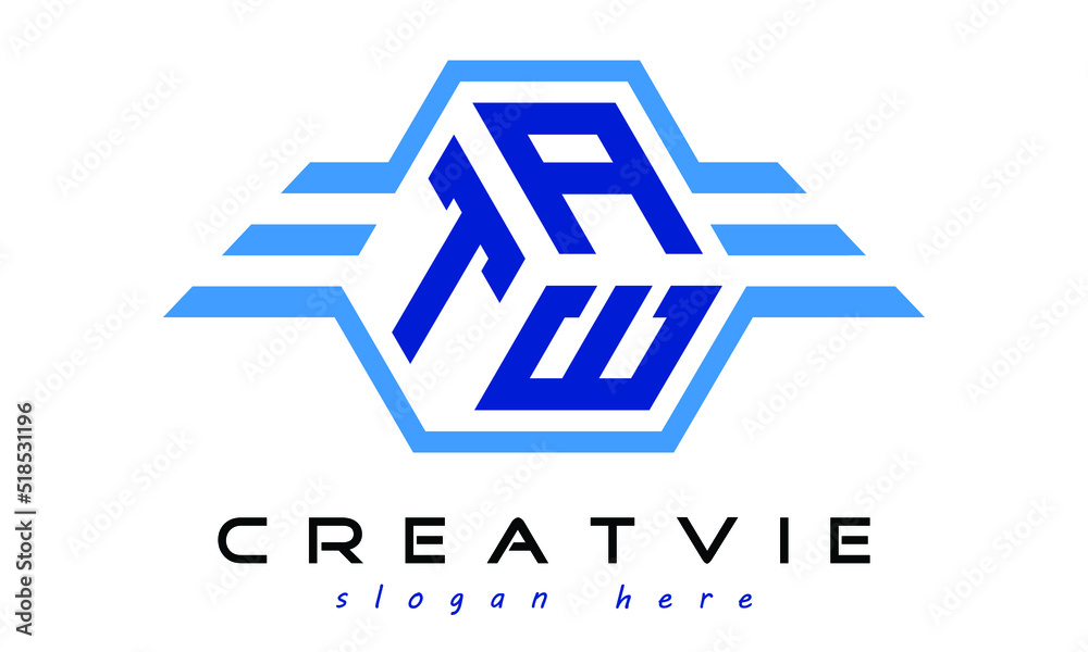 TAE three letter geometrical wings logo design vector template ...