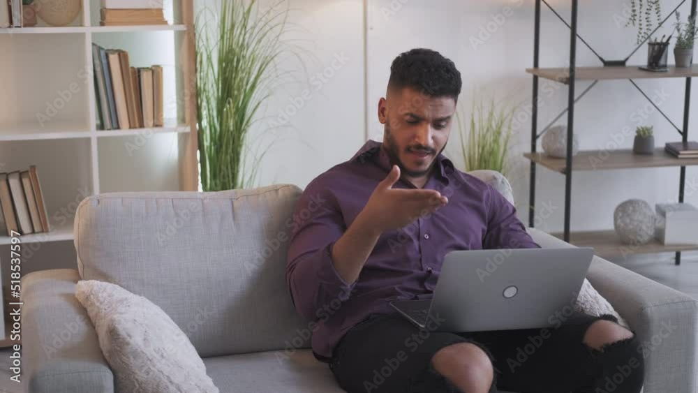 Virtual meeting. Video interview. Corporate telecommuting. Confident ...