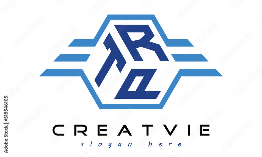 TRP three letter geometrical wings logo design vector template ...