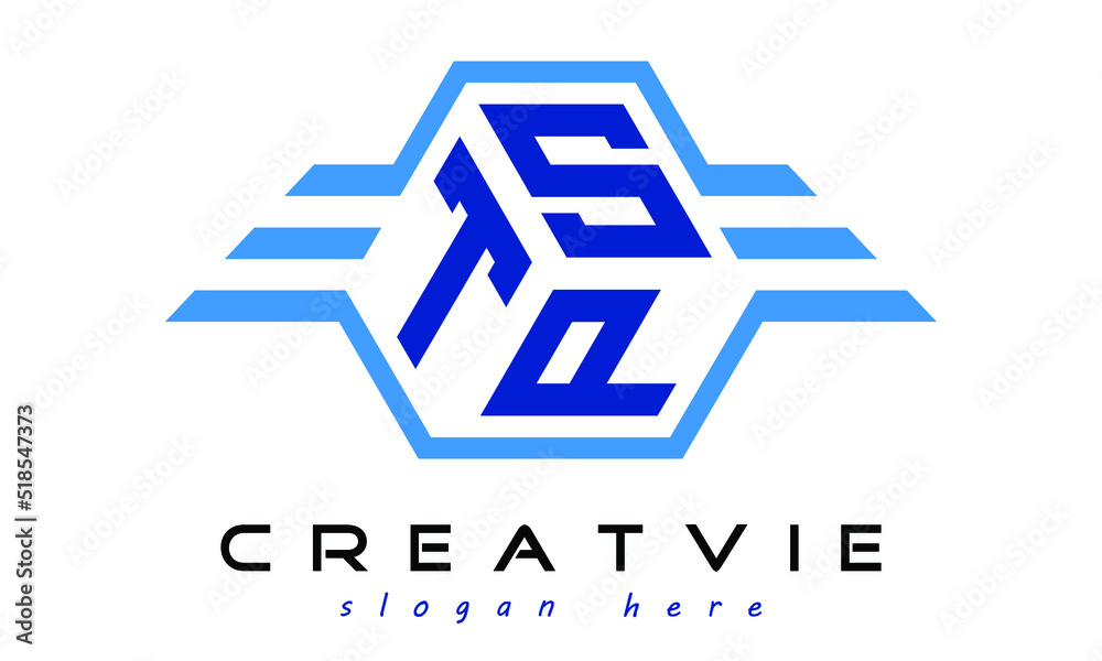 TSP three letter geometrical wings logo design vector template ...