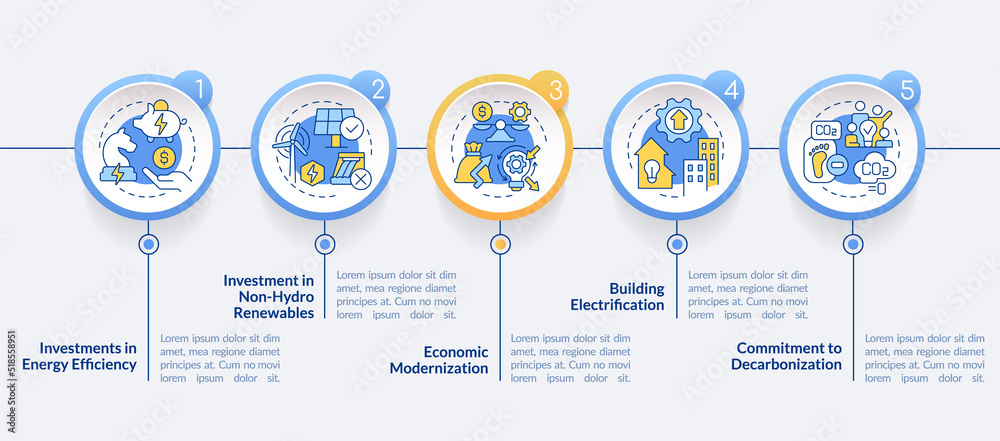Net zero methods circle infographic template. Management. Data ...