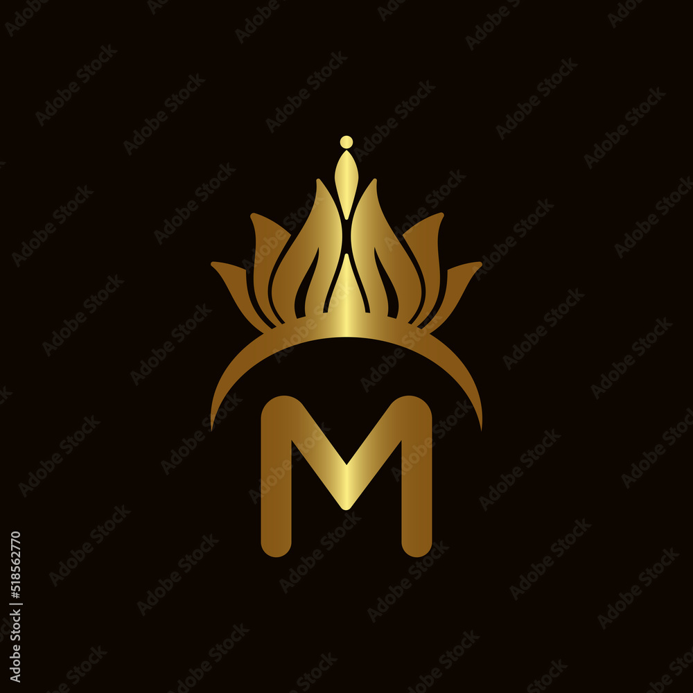 Letter M Crown Logo. Crown Logo on Letter M Vector Template Design ...