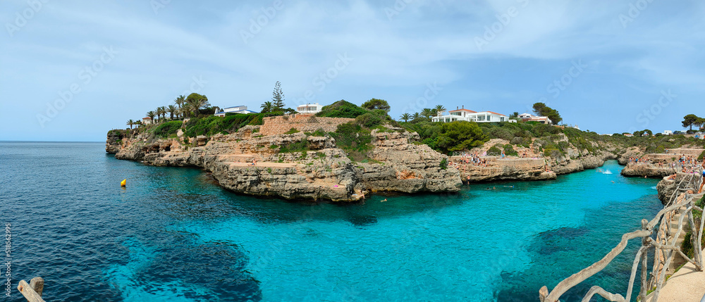 Cala en Brut beach, Menorca (Minorca), Spain. Lovely bay and beach Cala ...