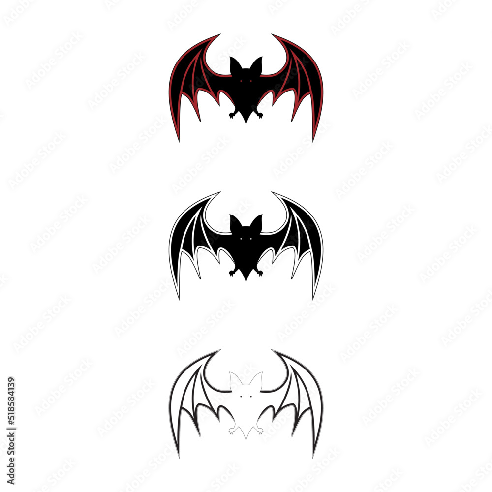 Bat clipart logo vector Stock Vector | Adobe Stock
