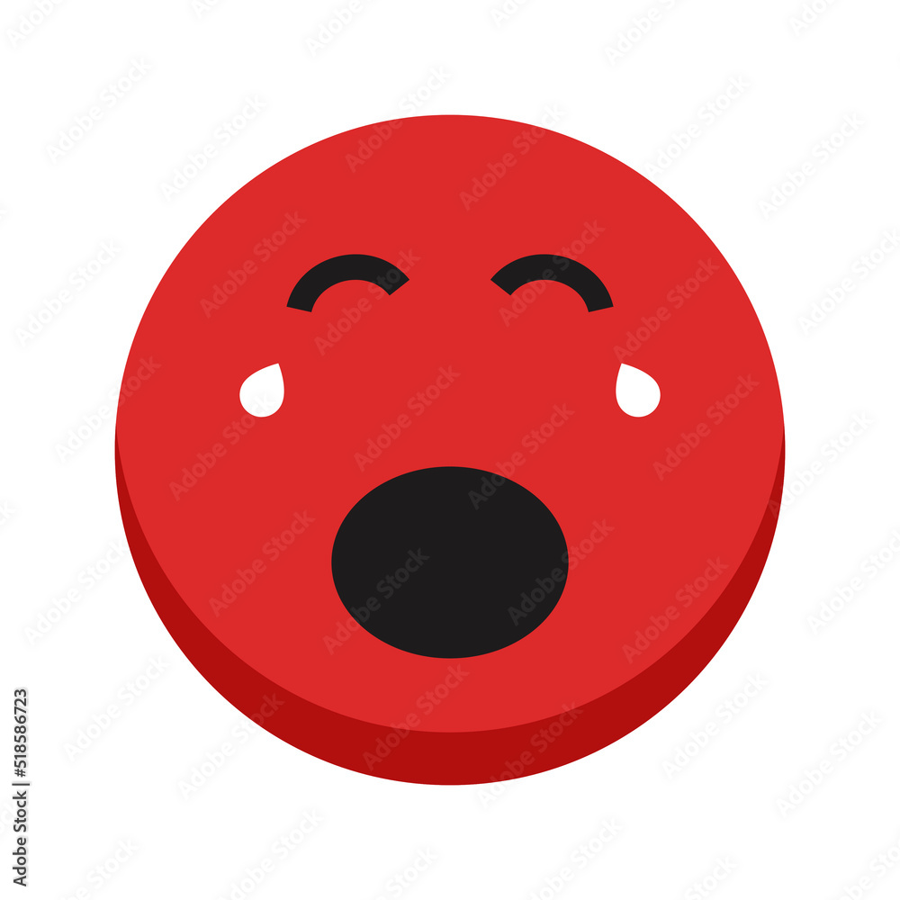 Unspeakable face isolated on background, pain face icon, fearful symbol ...