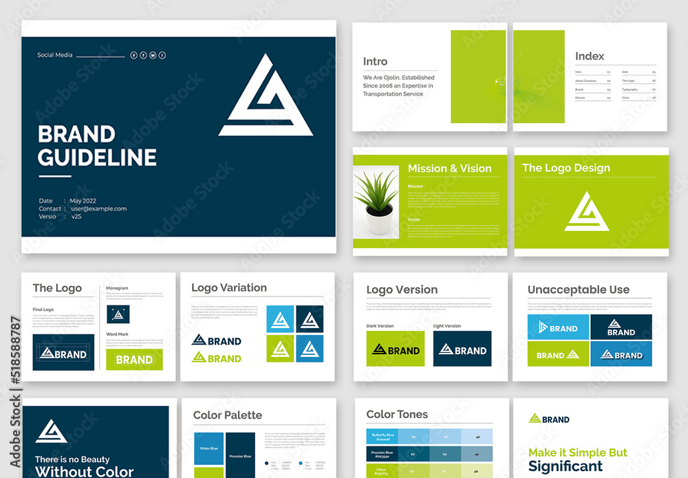 Brand Guideline Layout Stock Template | Adobe Stock