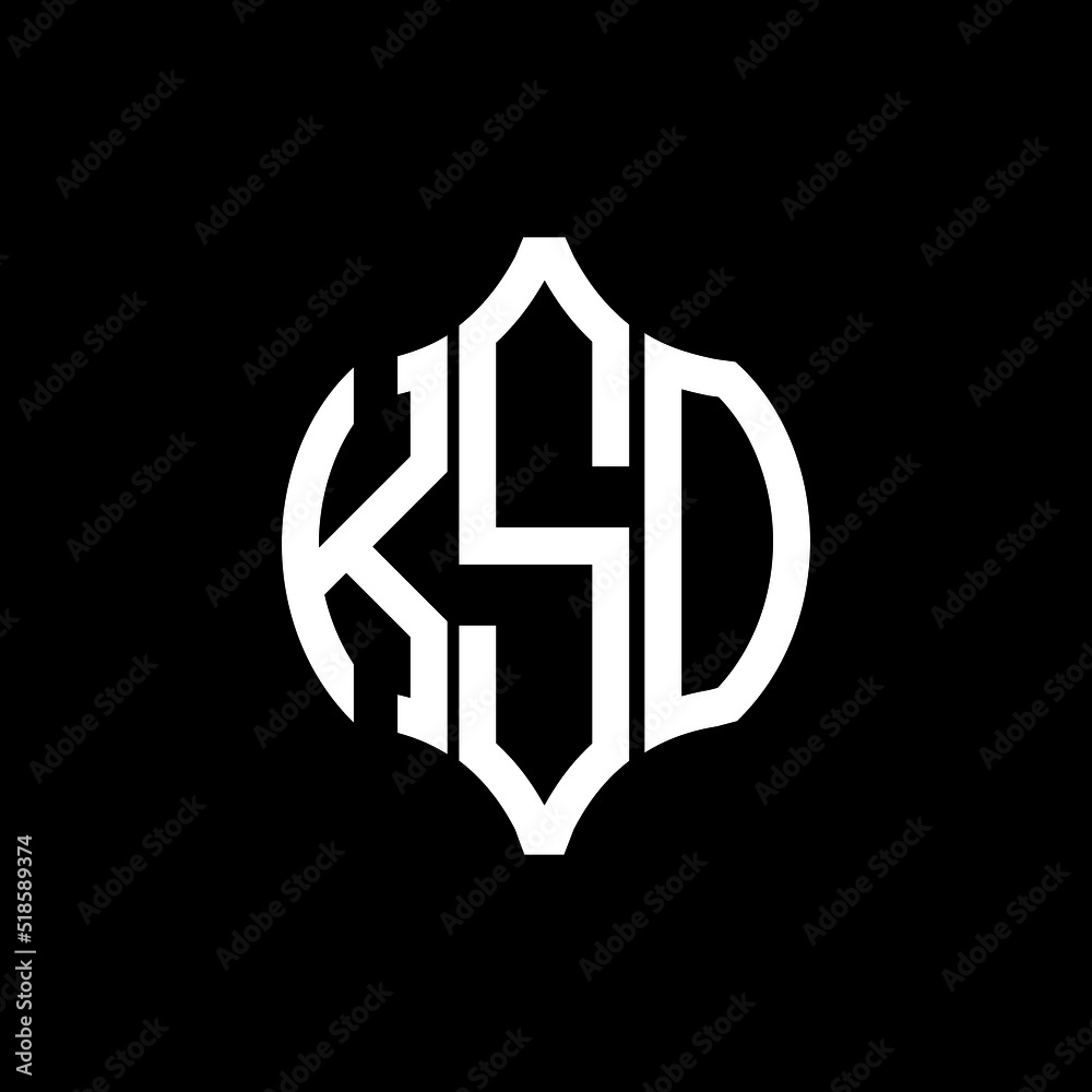 KSO letter logo. KSO best black background vector image. KSO Monogram ...