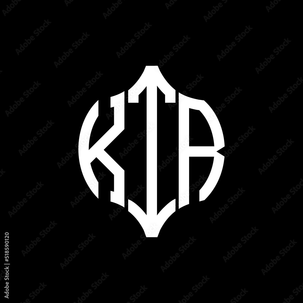 KTR letter logo. KTR best black background vector image. KTR Monogram ...