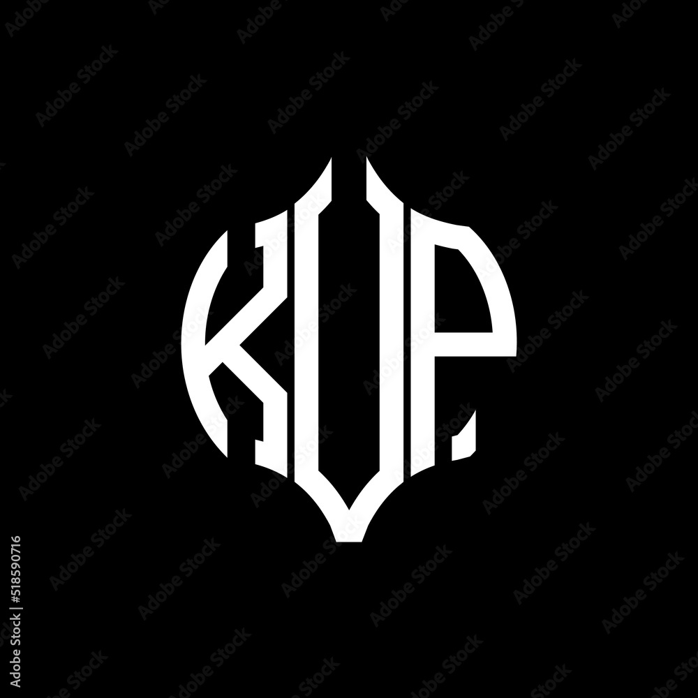KVP letter logo. KVP best black background vector image. KVP Monogram ...