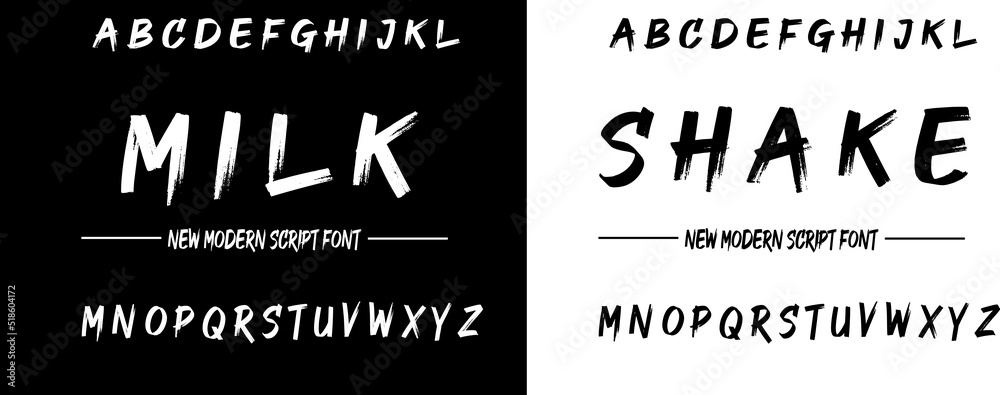 MILK SHAKE,Sports minimal tech font letter set. Luxury vector typeface ...