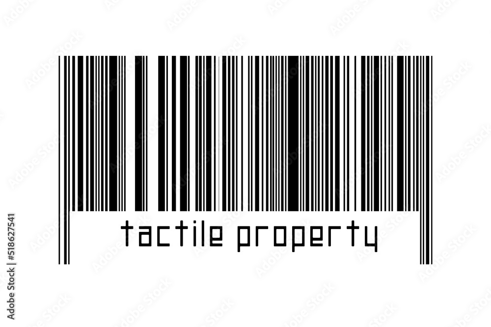 Digitalization concept. Barcode of black horizontal lines with ...