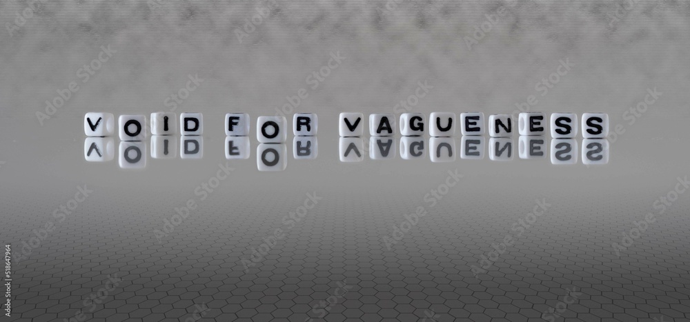 void for vagueness word or concept represented by black and white ...