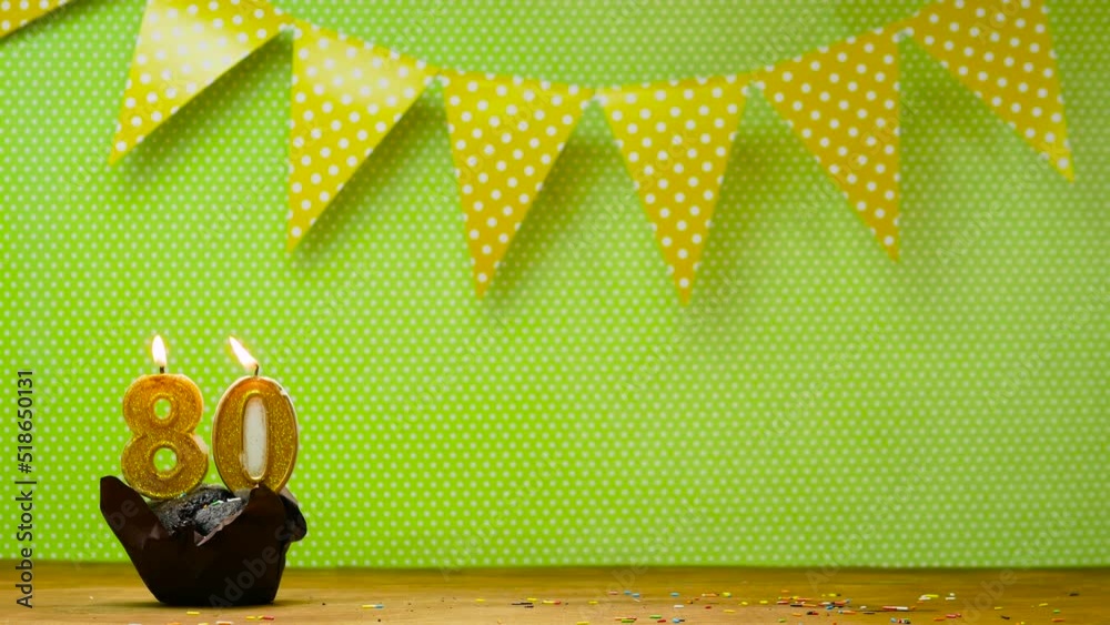 Vid o Stock Happy Birthday Background With The Number 80 With vid-o-stock-happy-birthday-background-with-the-number-80-with