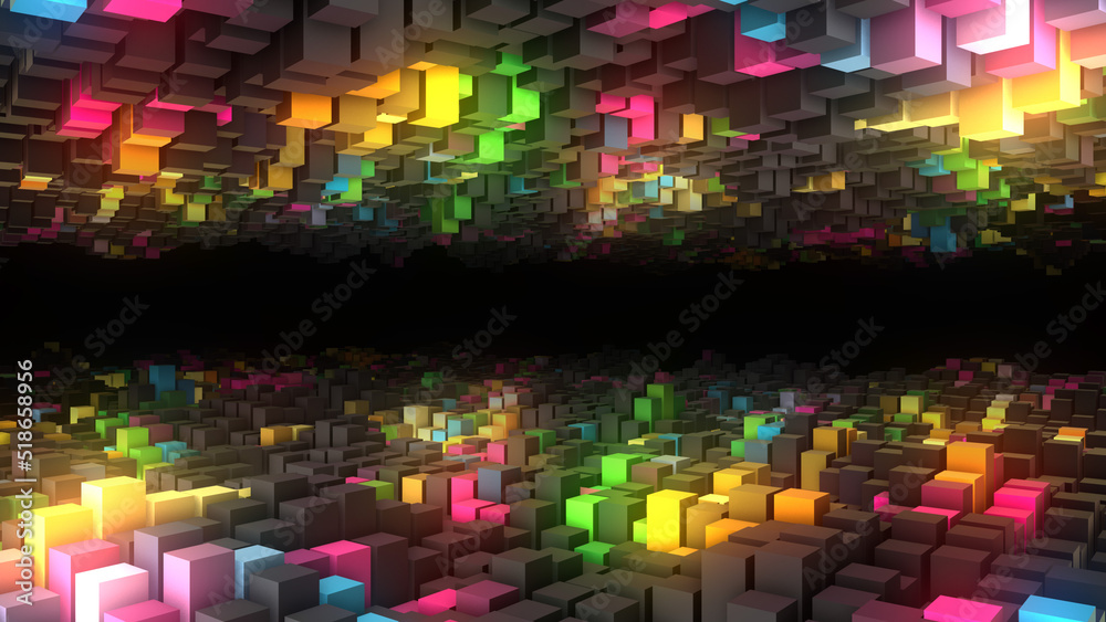 Neon Rainbow Backgrounds 3d