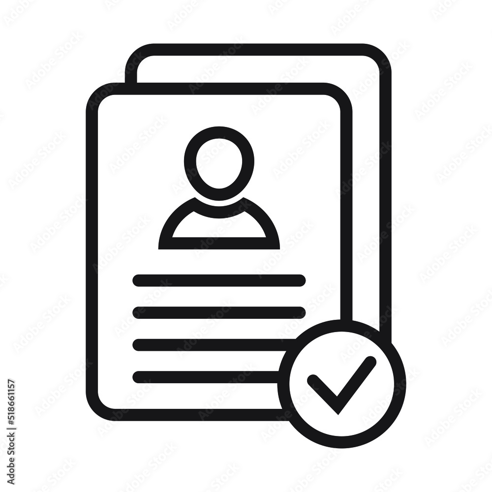 Personal data check icon. Outline personal data check vector icon for ...