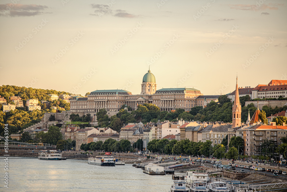 Buda Castle Royal Palace on Hill Hungary Budapest Europe panorama ...