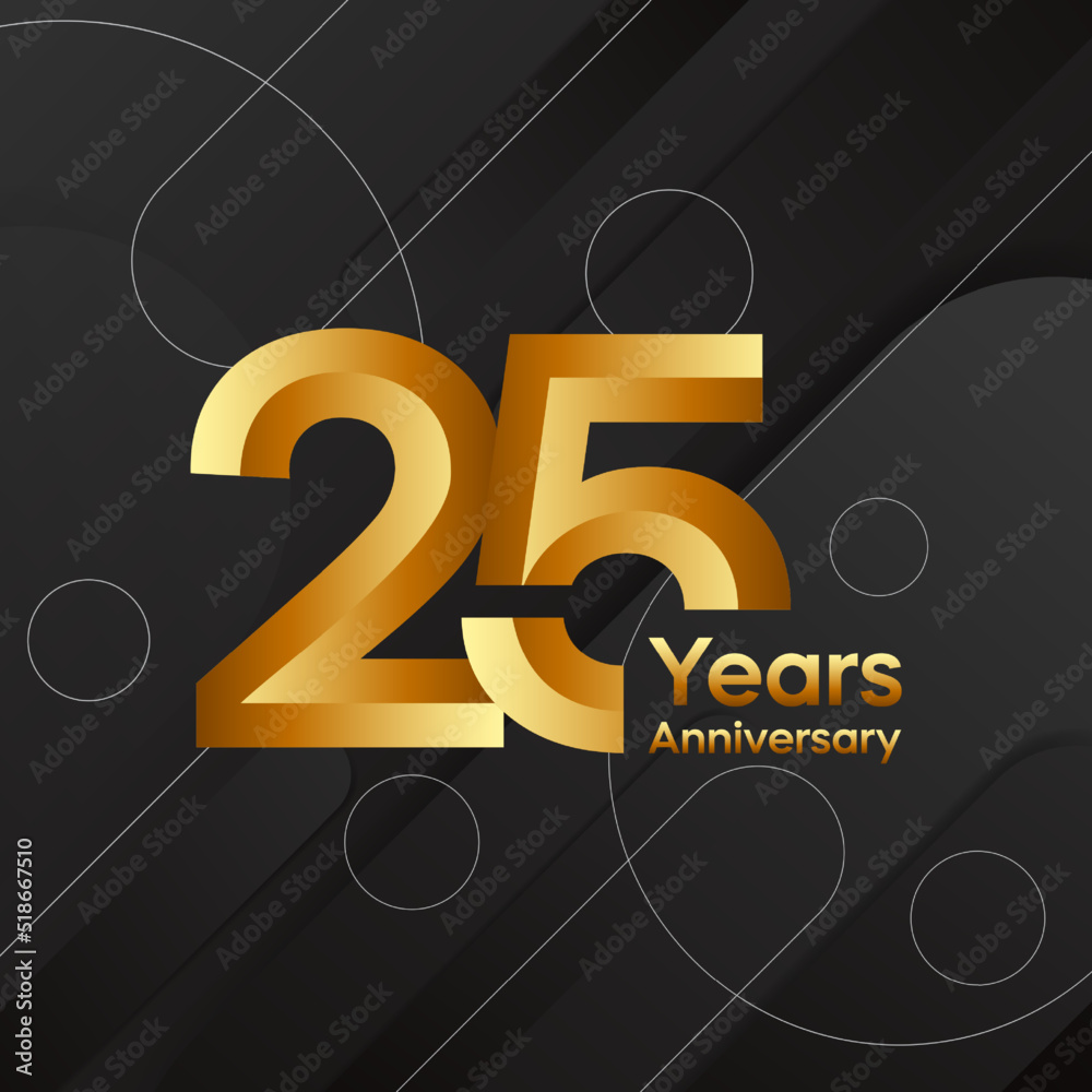 25 years anniversary celebrations logo design concept. Vector templates ...
