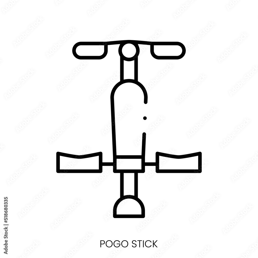 pogo stick icon. Linear style sign isolated on white background. Vector ...