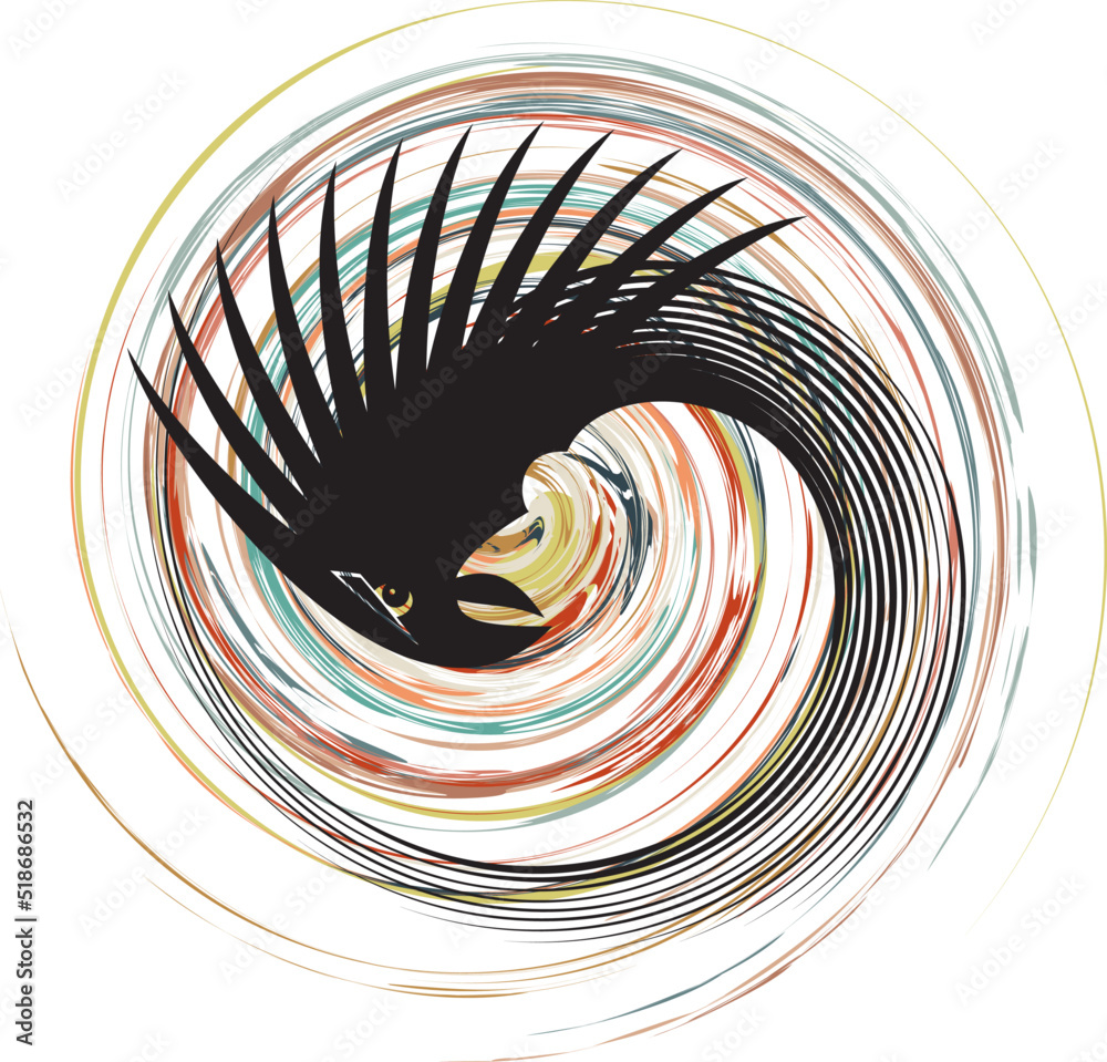 Phoenix splash on a white backdrop for fashion trends or emblems ...