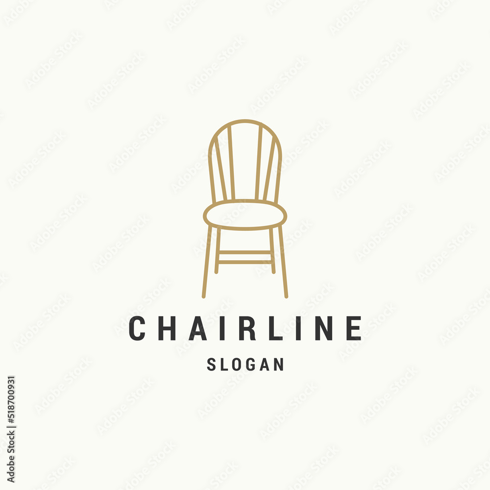 Chair logo icon design template vector illustration Stock Vector ...