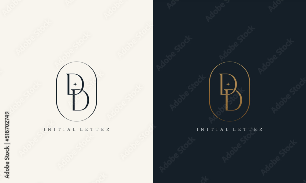 premium DD logo monogram with gold circle frame. luxury initials design ...