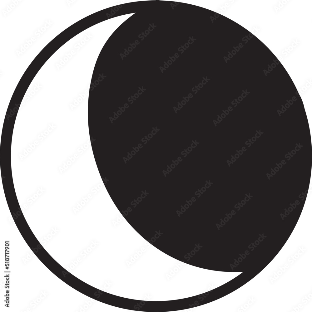 moon phase, symbol, hand-drawn. Hand-drawn doodles illustration. Line ...