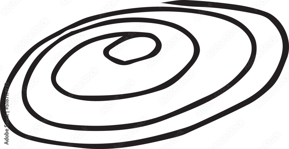 Spiral, hand-drawn, doodles illustration, Line art Stock Vector | Adobe ...