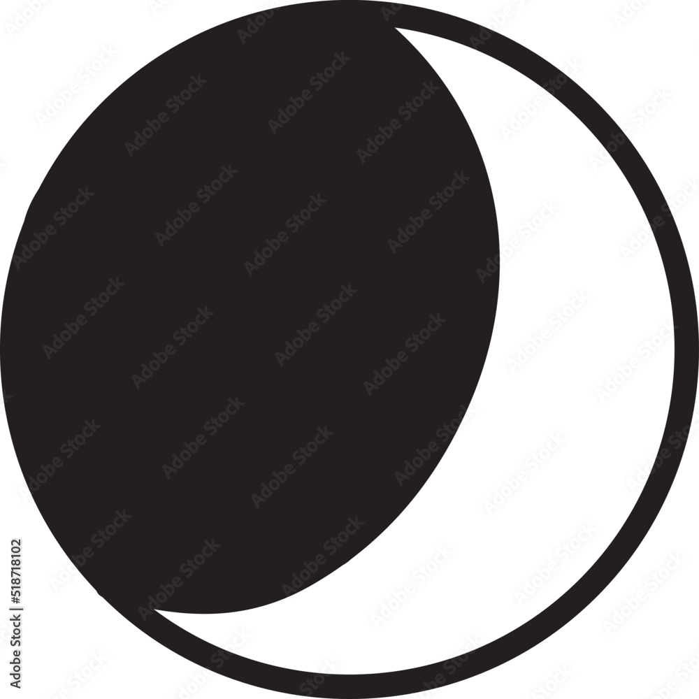 moon phase, symbol, hand-drawn. Hand-drawn doodles illustration. Line ...