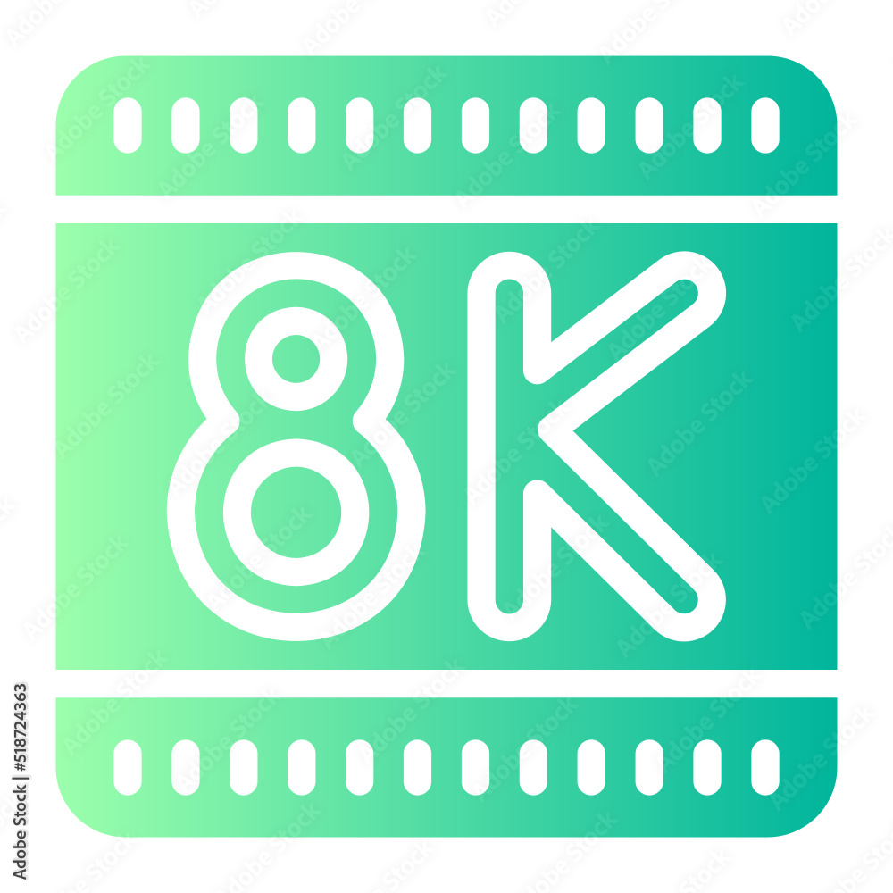 8k gradient icon Stock Vector | Adobe Stock