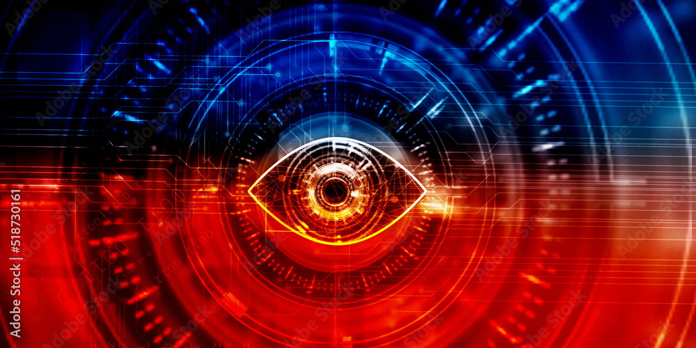 2d rendering Human eye structure Stock Illustration | Adobe Stock