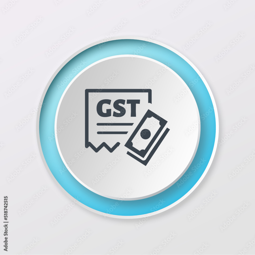 play button white color minimalist gst design. creative logo, icon ...