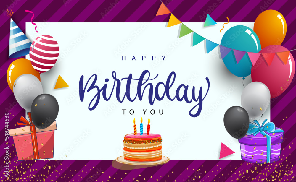 Happy Birthday typography vector design for greeting cards and poster ...