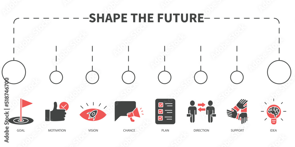 Shape the future Vector Illustration concept. Banner with icons and ...