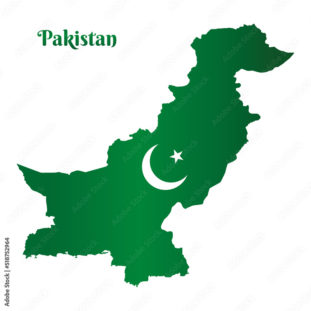 Vector Map Of Pakistan Illustration Stock Vector | Adobe Stock