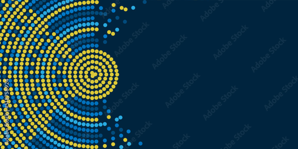 Dark Blue Abstract Spotted Concentric Circular Round Shapes - Texture ...