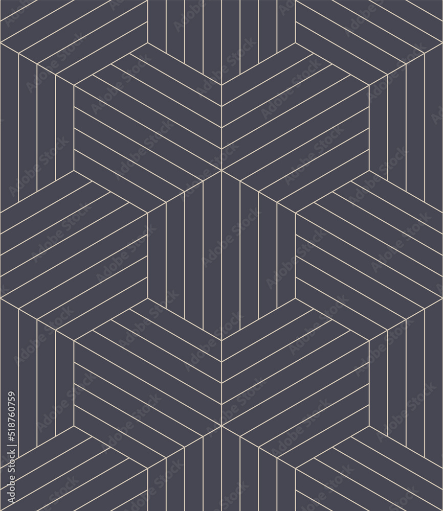 Geometric Hexagonal Grid Outline Seamless Pattern Vector Abstract ...